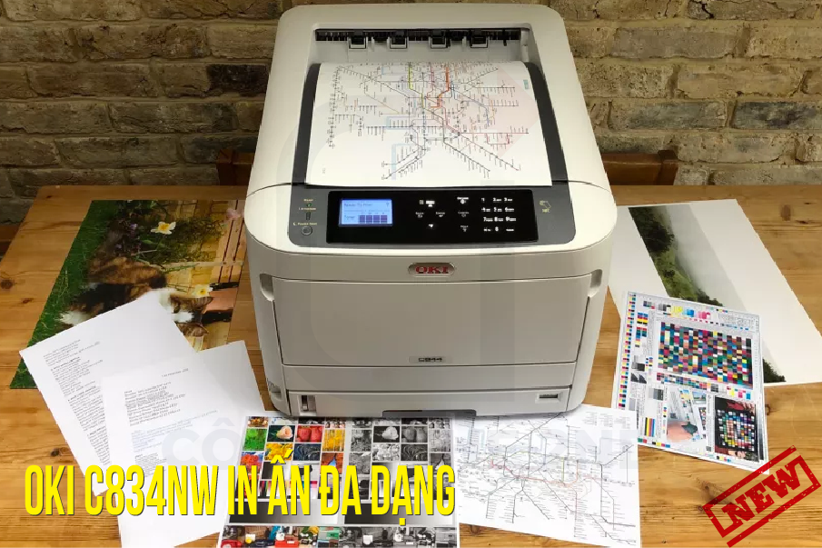 Review trên tay chiếc máy in OKI C834nw, máy in A3 nhỏ nhất đáp ứng nhu cầu lớn nhất